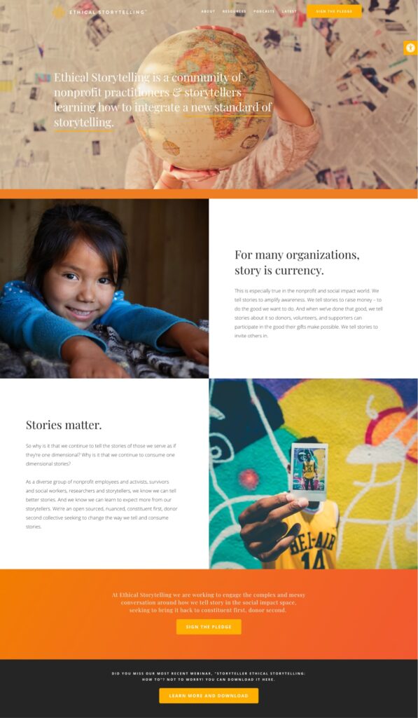 Ethical Storytelling Website | Brave Factor